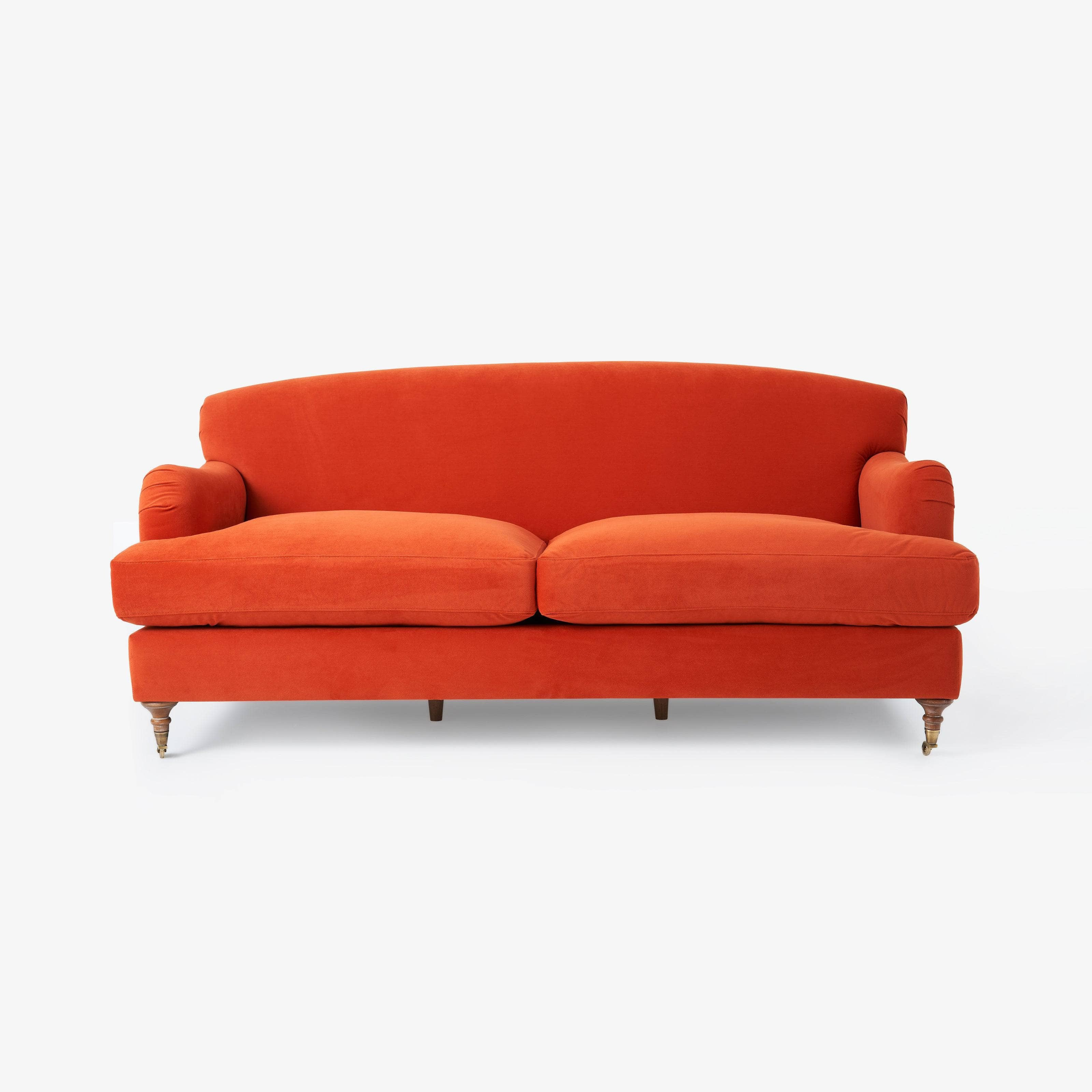 Emin 2 Seater Velvet Sofa, Cinnamon by Sazy | ufurnish.com