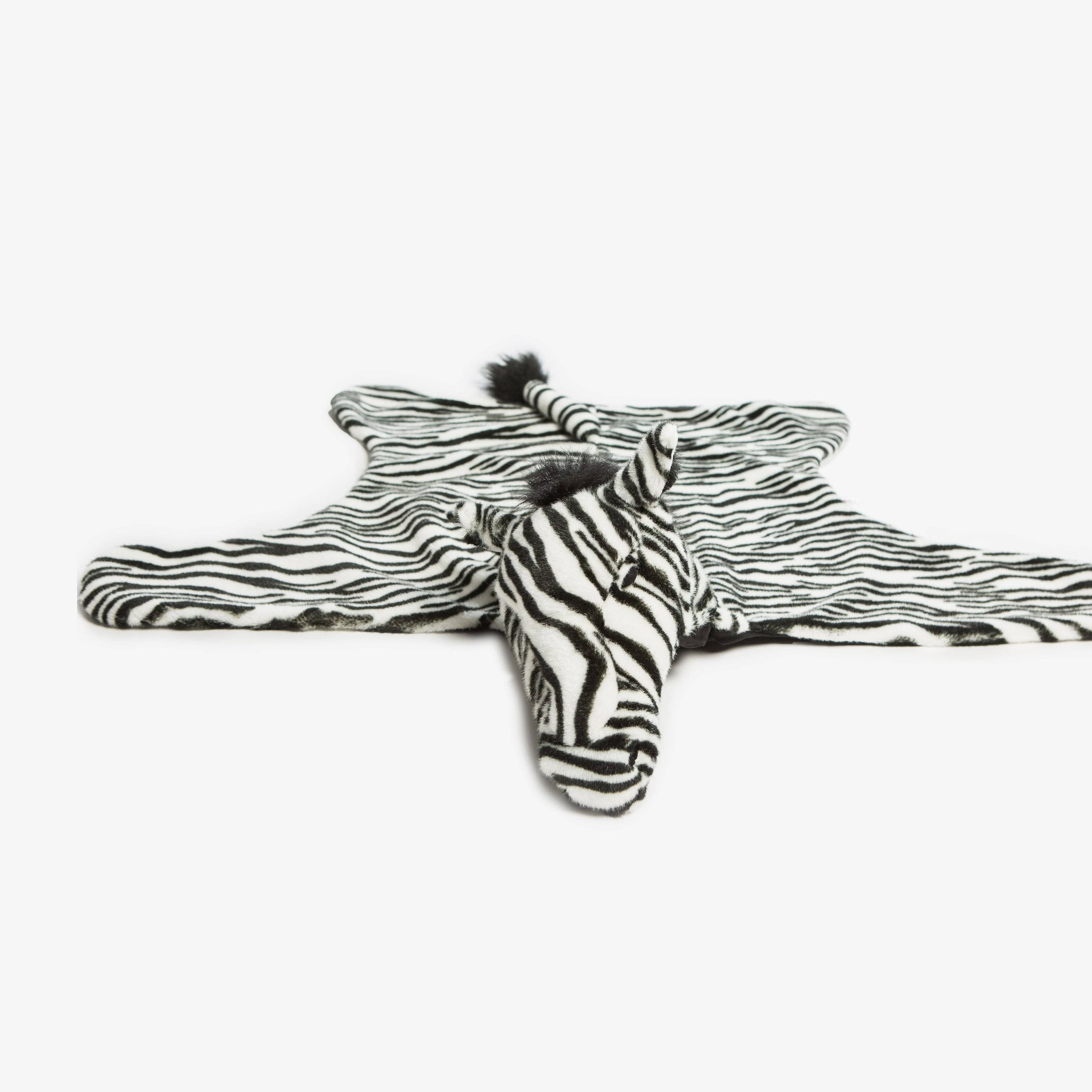 Zebra Rug, Black - White by Sazy | ufurnish.com