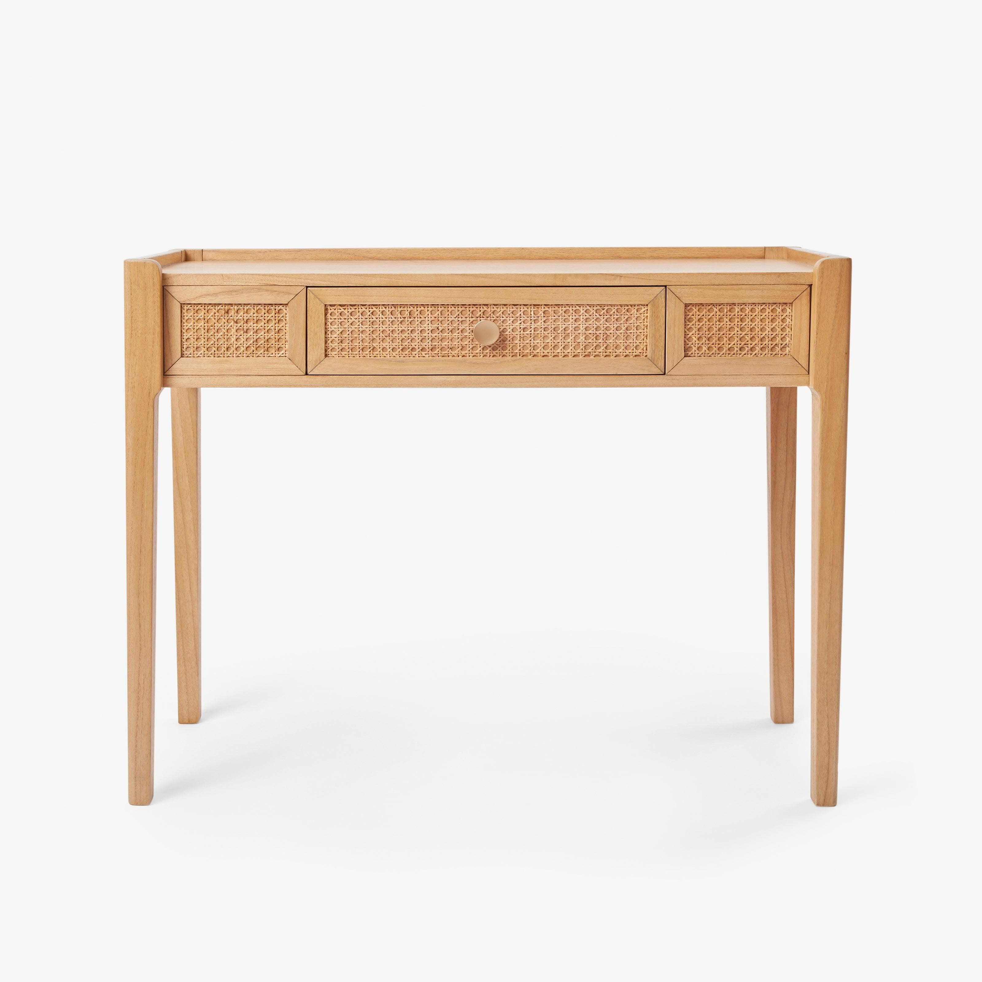 Letto Rattan Dressing Table, Wood by Sazy | ufurnish.com