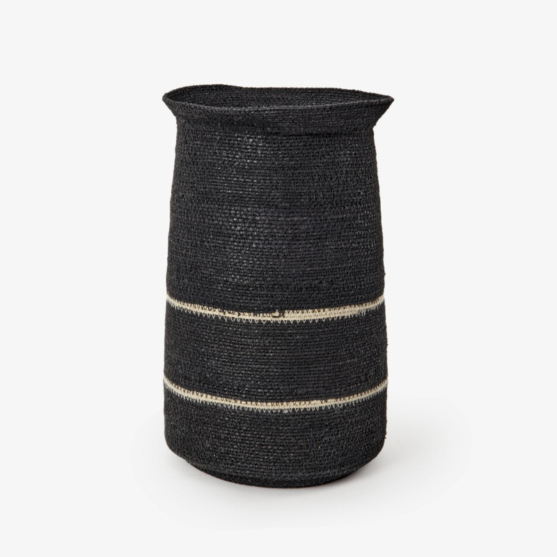 Cara Narrow Basket, Black by Sazy | ufurnish.com