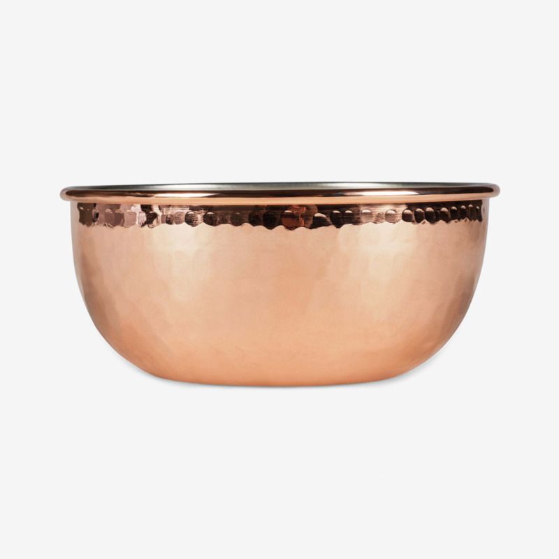 Penny Hammered Copper Bowl, 12x12x4.5 cm by Sazy | ufurnish.com