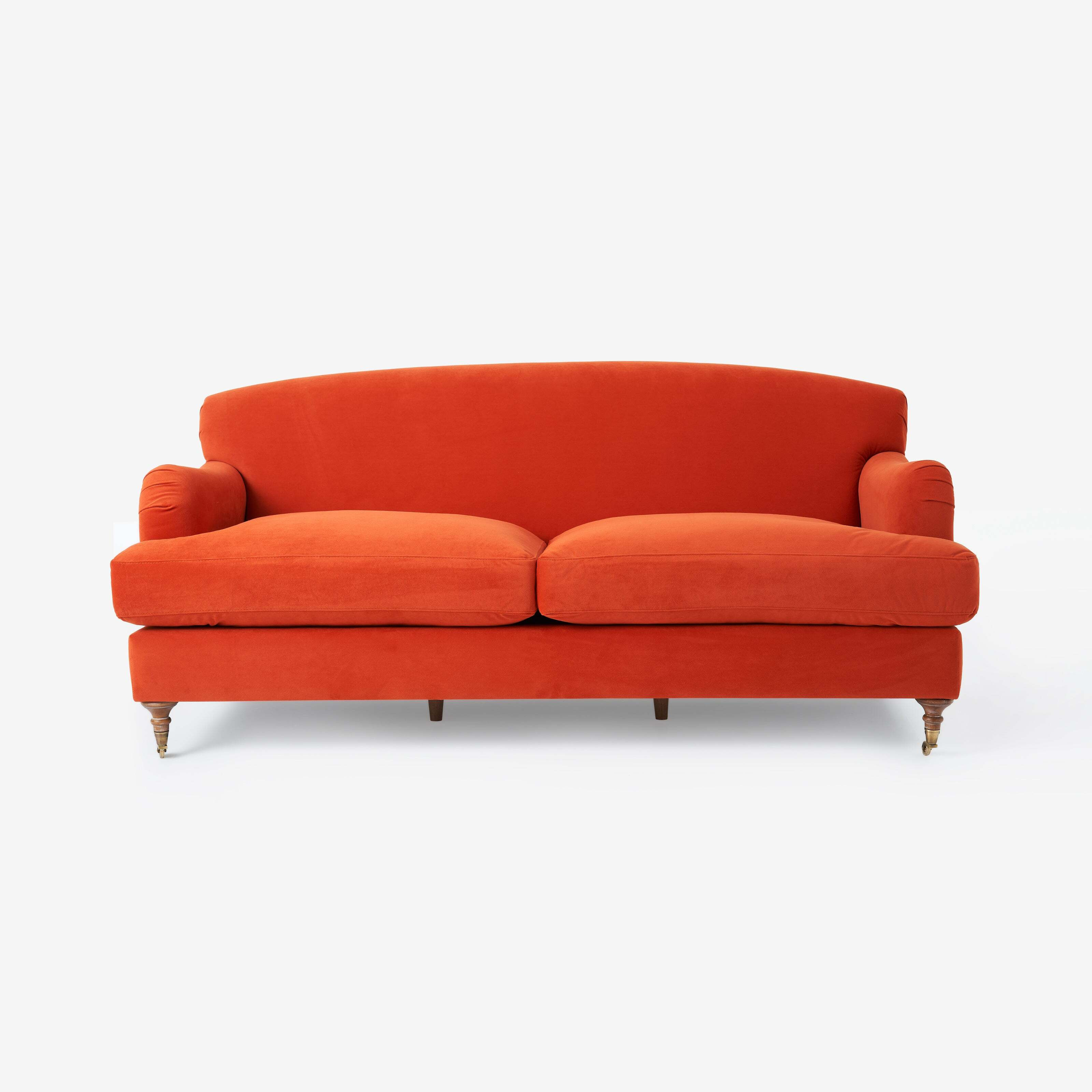 Emin 2 Seater Velvet Sofa, Cinnamon by Sazy | ufurnish.com