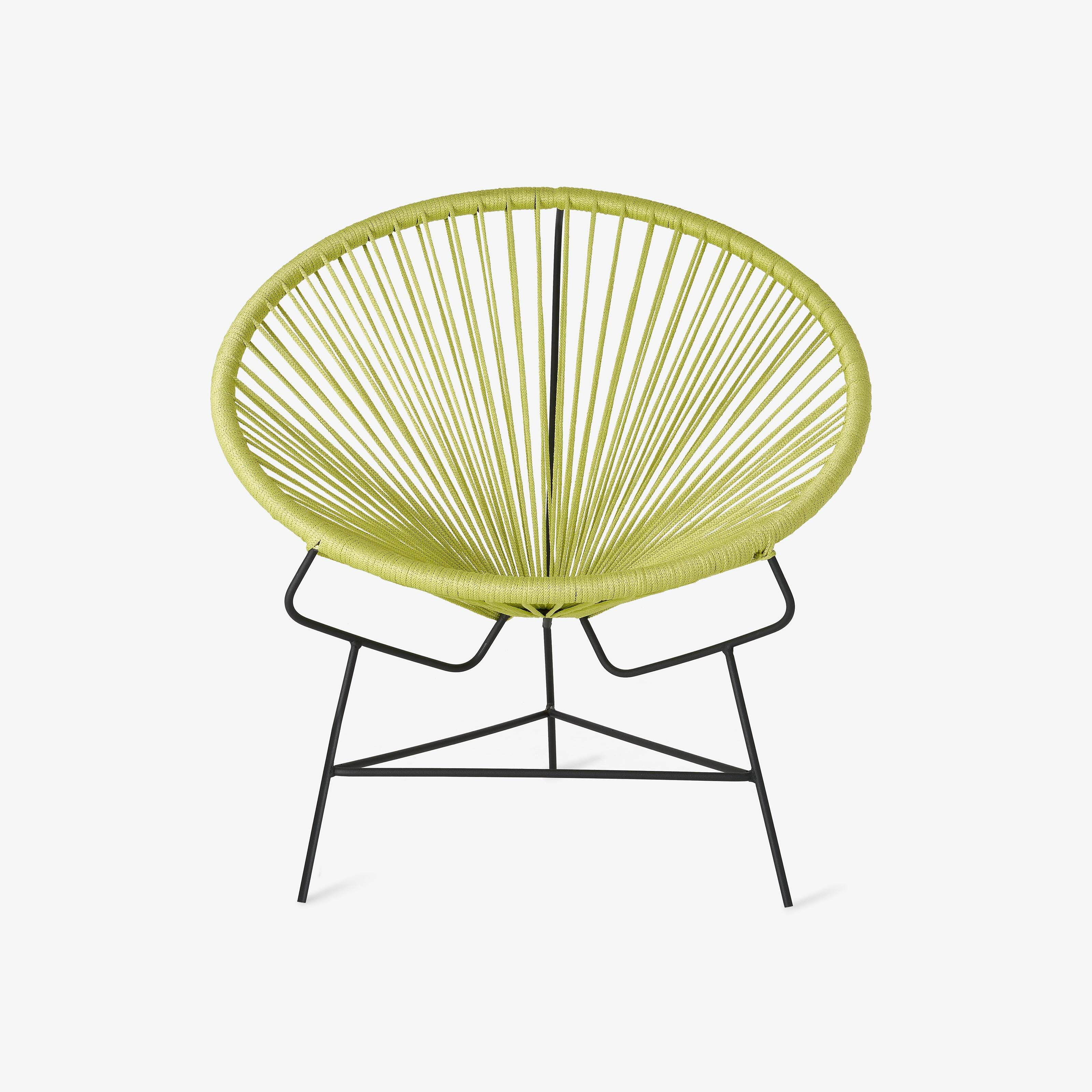 Mello Woven Garden Bistro Chair, Green by Sazy | ufurnish.com