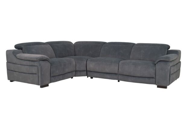 La-Z-Boy Black Fabric Austin 1 Corner 2 Static Sofa with Manual Head ...
