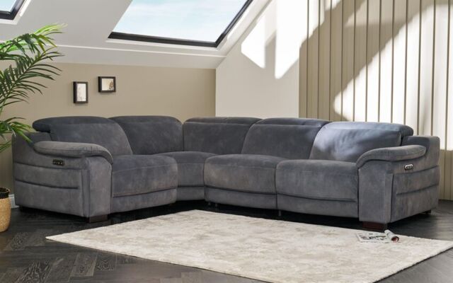 La-Z-Boy Fabric Austin 1 Corner 2 Static Sofa with Manual Head Tilt by ...