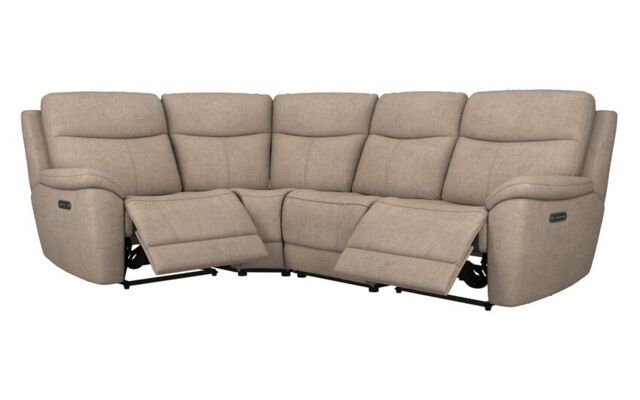 ScS Living Brown Fabric Ethan 1 Corner 3 Power Sofa by SCS | ufurnish.com