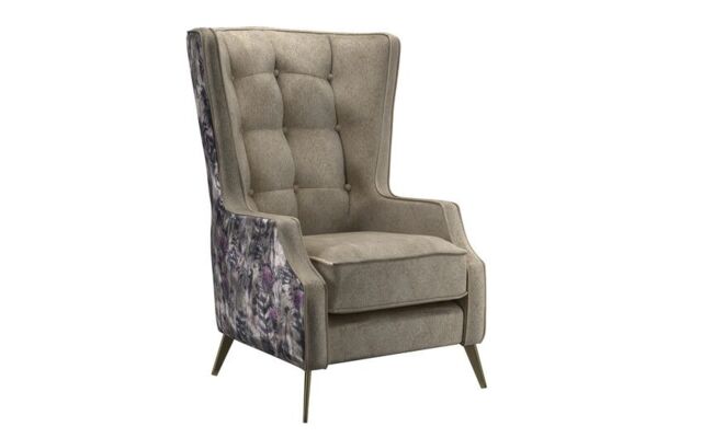 Ideal Home Drake Fabric Patterned Throne Chair by SCS | ufurnish.com