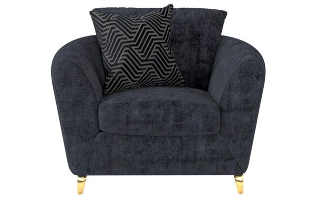 Ideal Home Black Flo Fabric Standard Chair by SCS | ufurnish.com