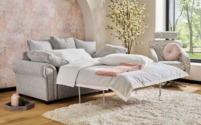 Inspire Westwood Fabric 2 Seater Pocket Sprung Sofa Bed Scatter Back by ...