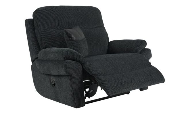 La-Z-Boy Black Tamla Fabric Manual Recliner Love Chair by SCS ...