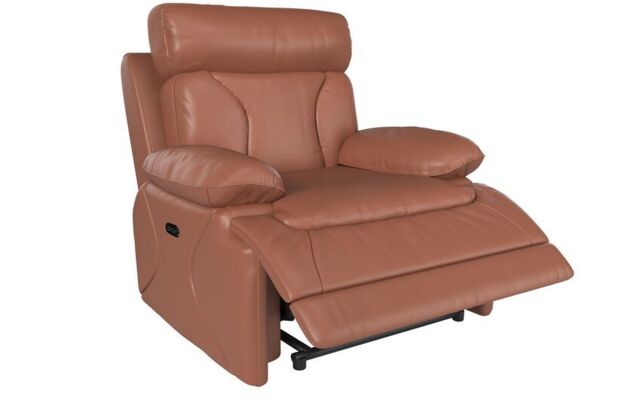 La-Z-Boy Brown Raleigh Power Recliner Chair with Head Tilt by SCS ...