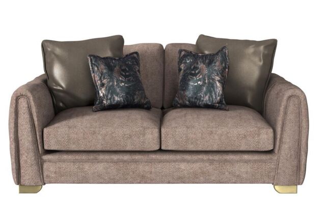 Ideal Home Brown Drake Fabric 2 Seater Sofa Standard Back by SCS ...