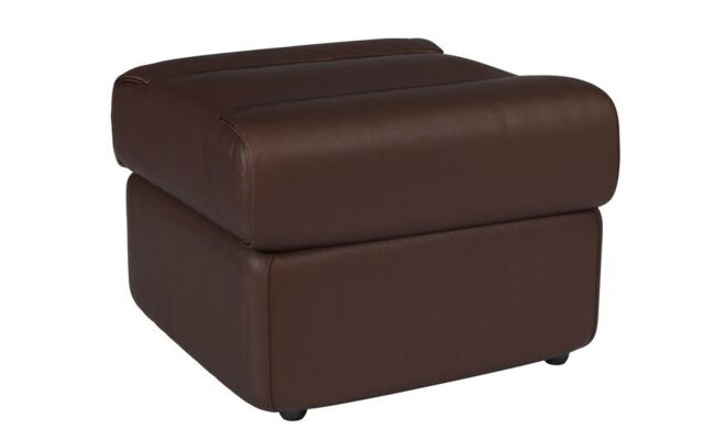 La-Z-Boy Brown Tulsa Leather Footstool by SCS | ufurnish.com