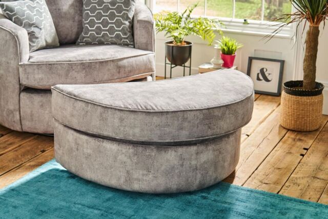 ScS Living Eliza Fabric Large Twister Footstool by SCS | ufurnish.com