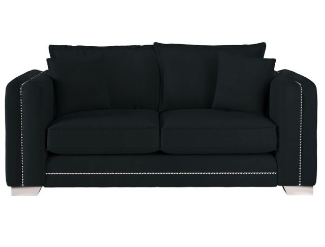 Black LLB Regency Fabric 3 Seater Sofa by SCS | ufurnish.com
