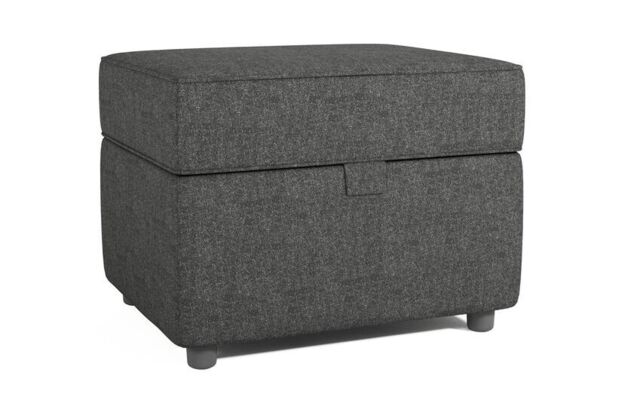 ScS Living Grey Baxter Fabric Storage Footstool by SCS | ufurnish.com