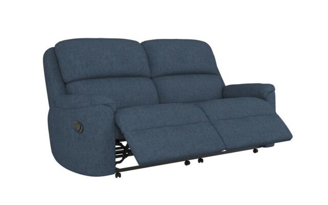 Celebrity Blue Cambridge Fabric 3 Seater Manual Recliner Sofa by SCS ...