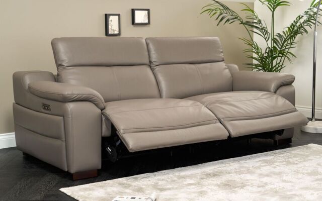 La-Z-Boy Fabric Austin 3 Seater Power Recliner Sofa with Power Head ...