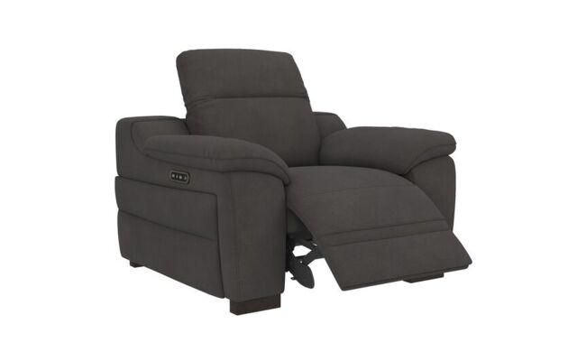 La-Z-Boy Grey Fabric Austin Power Recliner Chair with Power Head Tilt ...