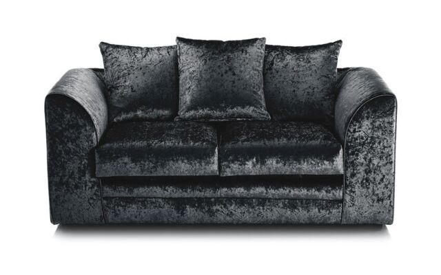 ScS Living Black Chicago Fabric 2 Seater Sofa Quick Delivery by SCS ...