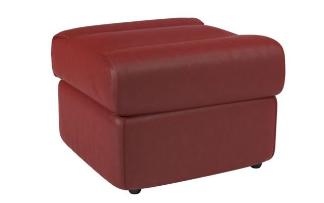 La-Z-Boy Red Tulsa Leather Footstool by SCS | ufurnish.com