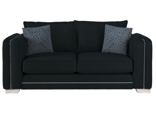 Black LLB Regency Fabric 3 Seater Sofa by SCS | ufurnish.com