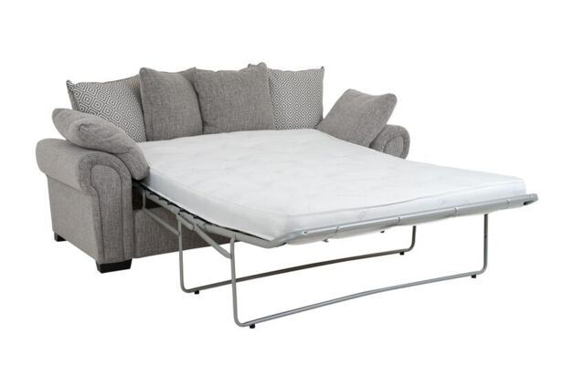 Inspire Brown Westwood Fabric 3 Seater Pocket Sprung Sofa Bed Scatter ...