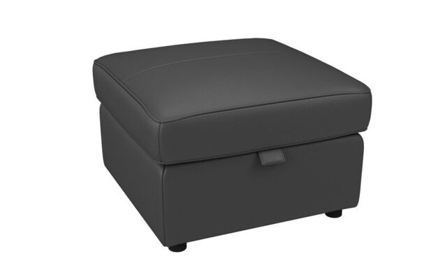 ScS Living Black Griffin Storage Footstool by SCS | ufurnish.com
