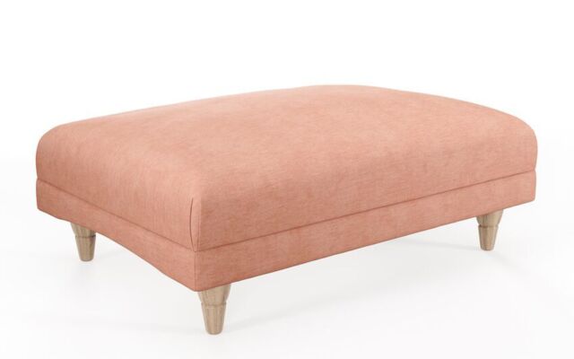 ScS Living Pink Marshmallow Fabric Banquette Footstool by SCS ...