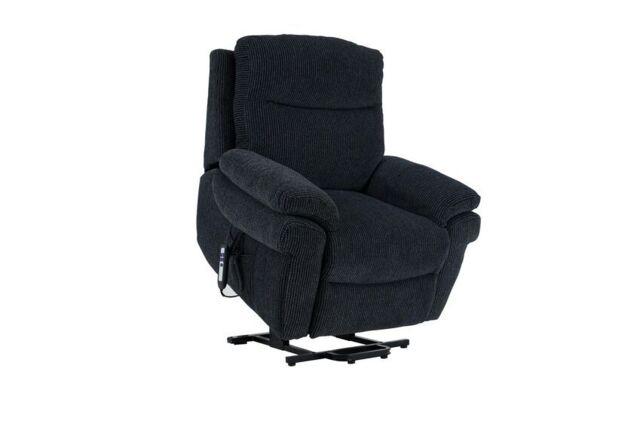 La-Z-Boy Black Tamla Fabric Lift & Rise Chair by SCS | ufurnish.com