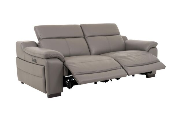 La-Z-Boy Grey Austin 3 Seater Power Recliner Sofa with Power Head Tilt ...
