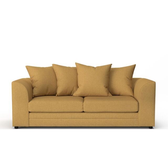 ScS Living Chicago Fabric Gold 3 Seater Sofa by SCS | ufurnish.com