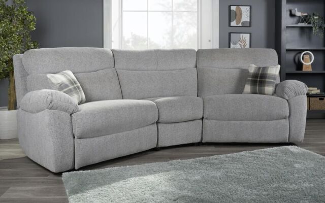 ScS Living Cloud Fabric 4 Seater Curved Static Sofa by SCS | uFurnish.com