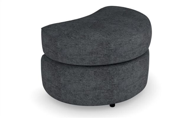ScS Living Grey Maddie Fabric Twister Footstool by SCS | ufurnish.com