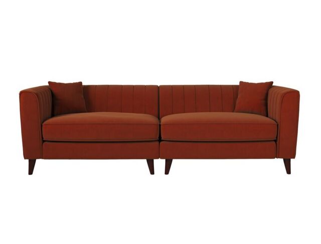 ScS Living Orange Margo Fabric 4 Seater Split Sofa by SCS | ufurnish.com