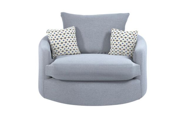Ideal Home Grey Fraser Fabric Large Twister Chair by SCS | ufurnish.com