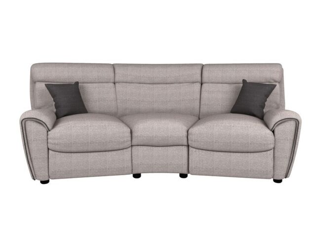 La-Z-Boy Brown Pittsburgh Fabric Compact Curved Static Sofa by SCS ...