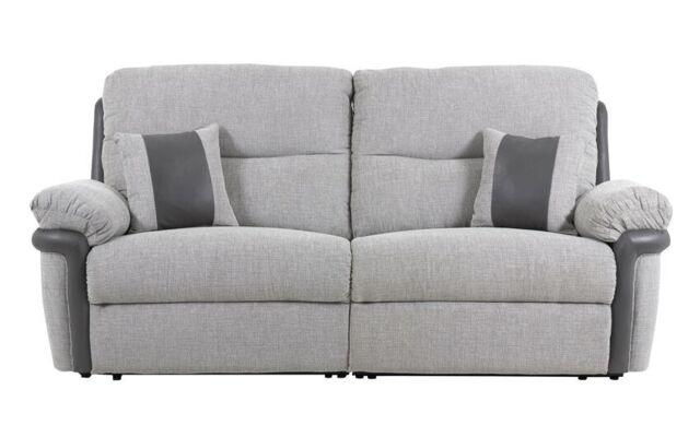 La-Z-Boy Grey Nevada Fabric 3 Seater Split Sofa by SCS | ufurnish.com