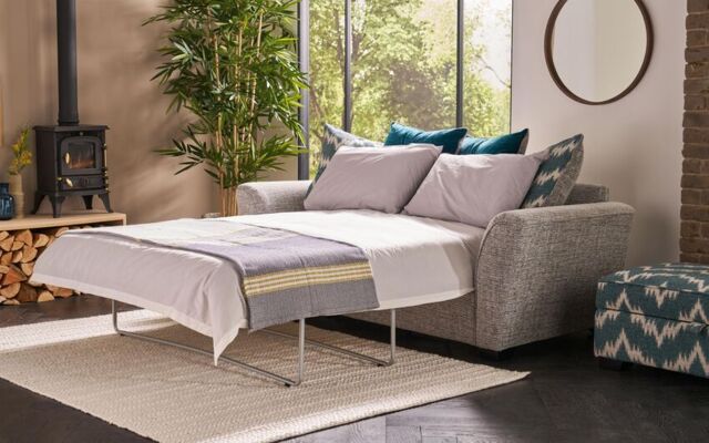 Inspire Rockcliffe Fabric 3 Seater Pocket Sprung Sofa Bed Scatter Back ...