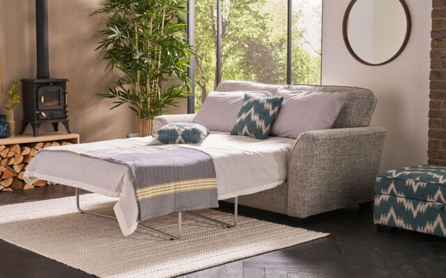 Inspire Rockcliffe Fabric 2 Seater Pocket Sprung Sofa Bed Standard Back ...