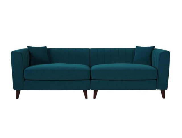 ScS Living Blue Margo Fabric 4 Seater Split Sofa by SCS | uFurnish.com