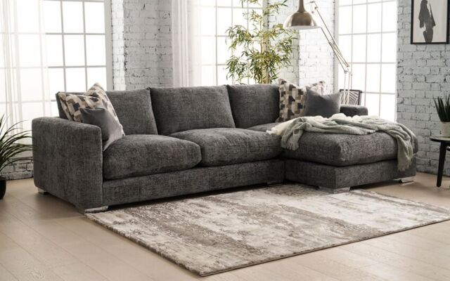 ScS Living McKellen Fabric 4 Seater Sofa Right Hand Facing Chaise by ...