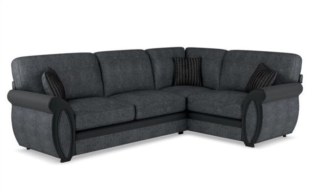 ScS Living Grey Maddie Fabric 2 Corner 1 Standard Back Sofa by SCS ...