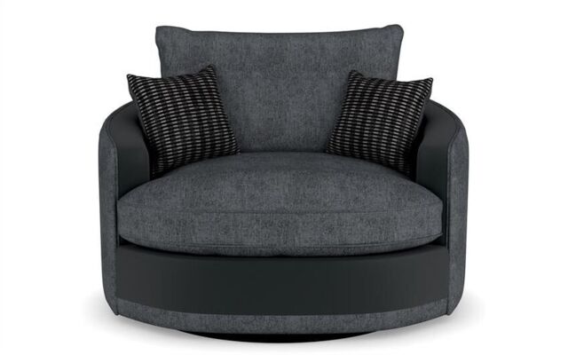 ScS Living Grey Maddie Fabric Large Twister Chair by SCS | ufurnish.com