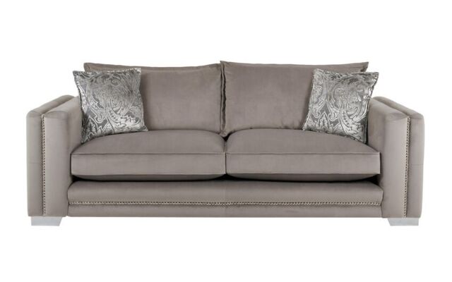 Grey LLB Regency Fabric 4 Seater Sofa by SCS | ufurnish.com