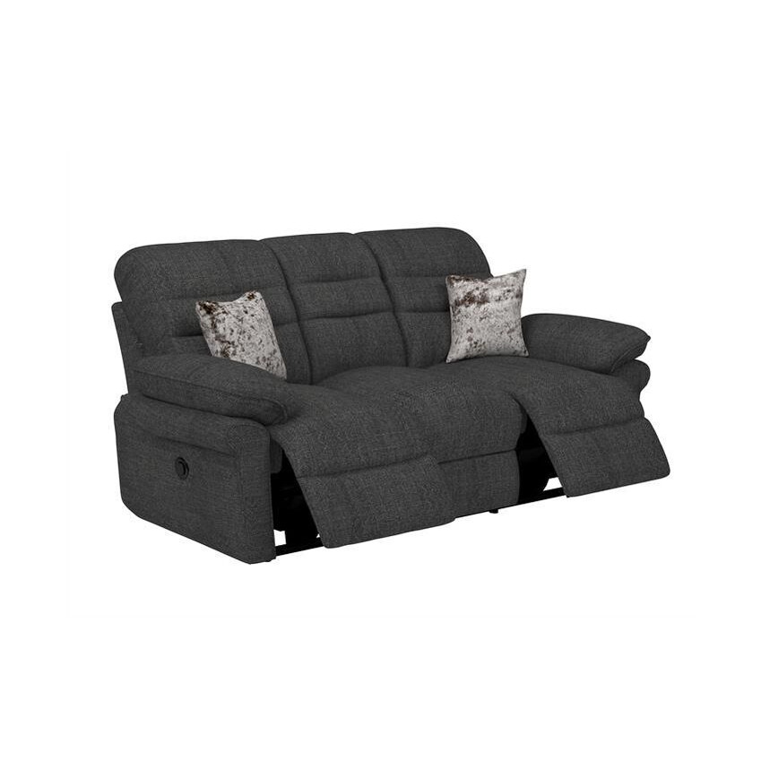 ScS Living Black Pendle Fabric 3 Seater Power Recliner Sofa by SCS ...
