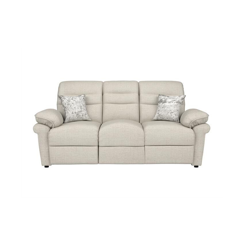 ScS Living Cream Pendle Fabric 3 Seater Split Static Sofa by SCS | ufurnish.com