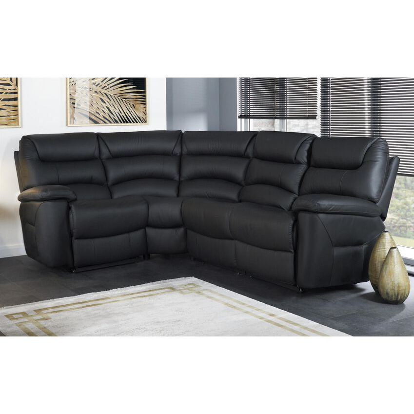 La-Z-Boy Brown Staten Leather 1 Corner 2 Static Sofa by SCS | ufurnish.com