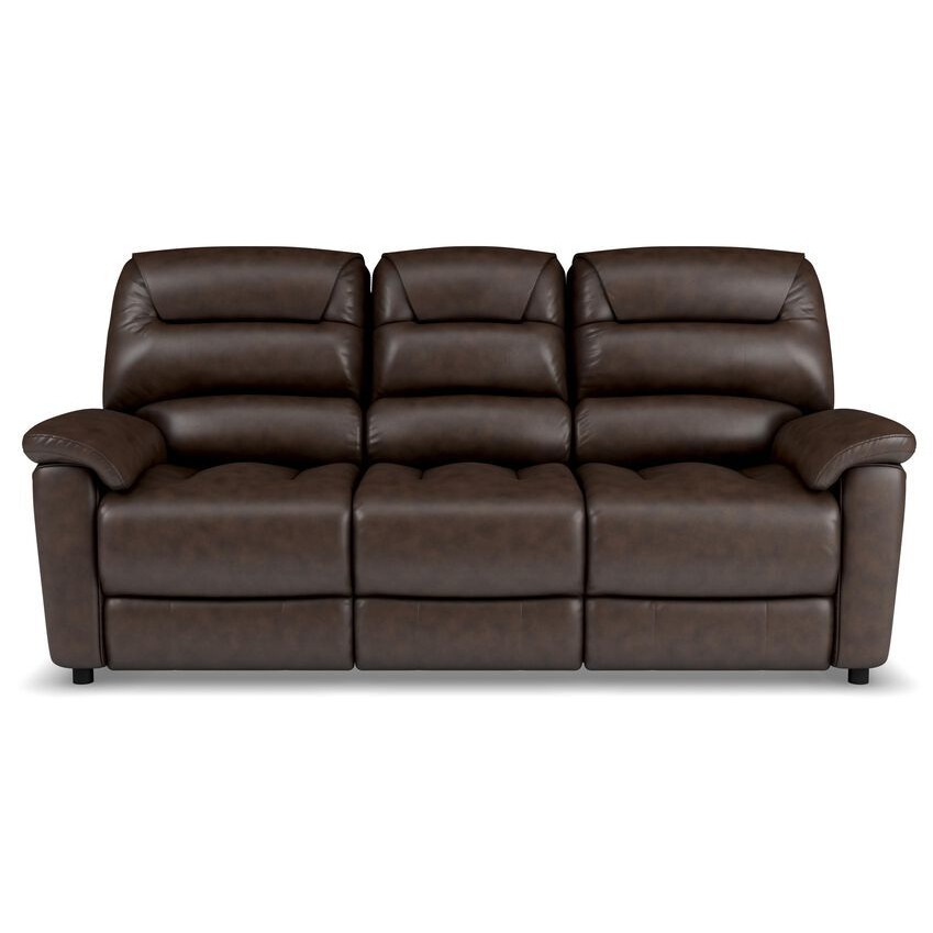 La-Z-Boy Staten Leather 3 Seater Static Sofa by SCS | ufurnish.com