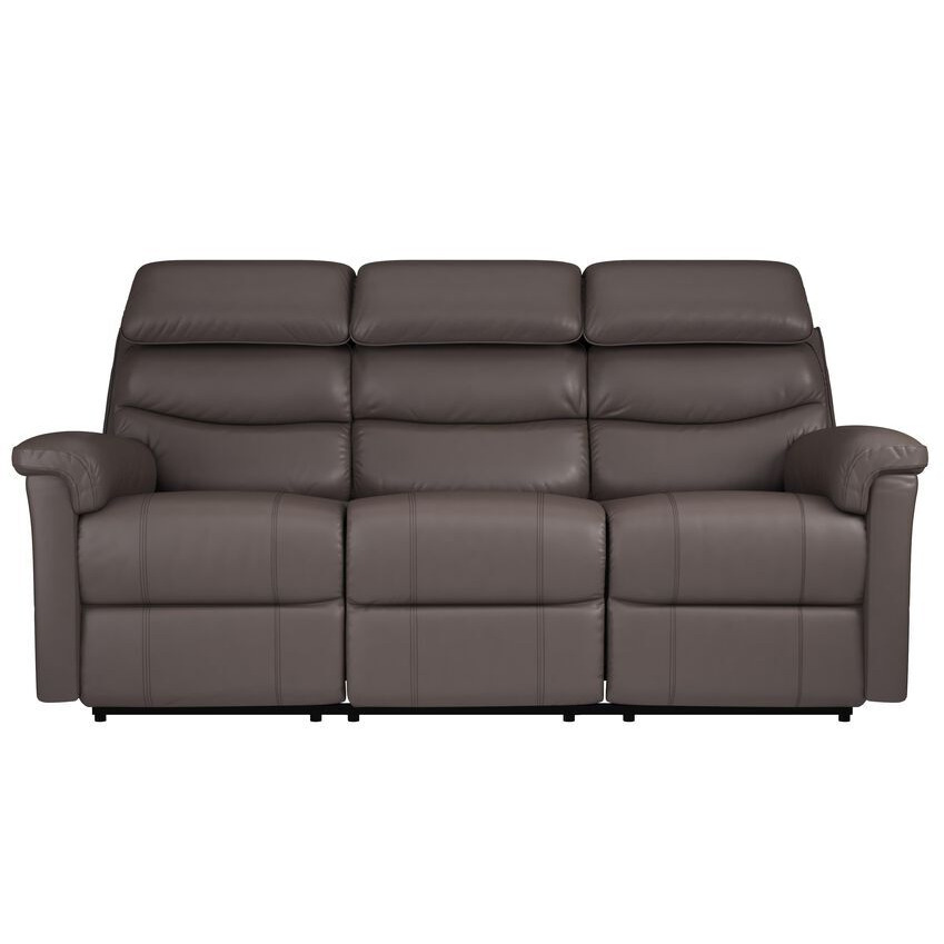 La-Z-Boy Brown Tulsa Leather 3 Seater Static Sofa by SCS | ufurnish.com